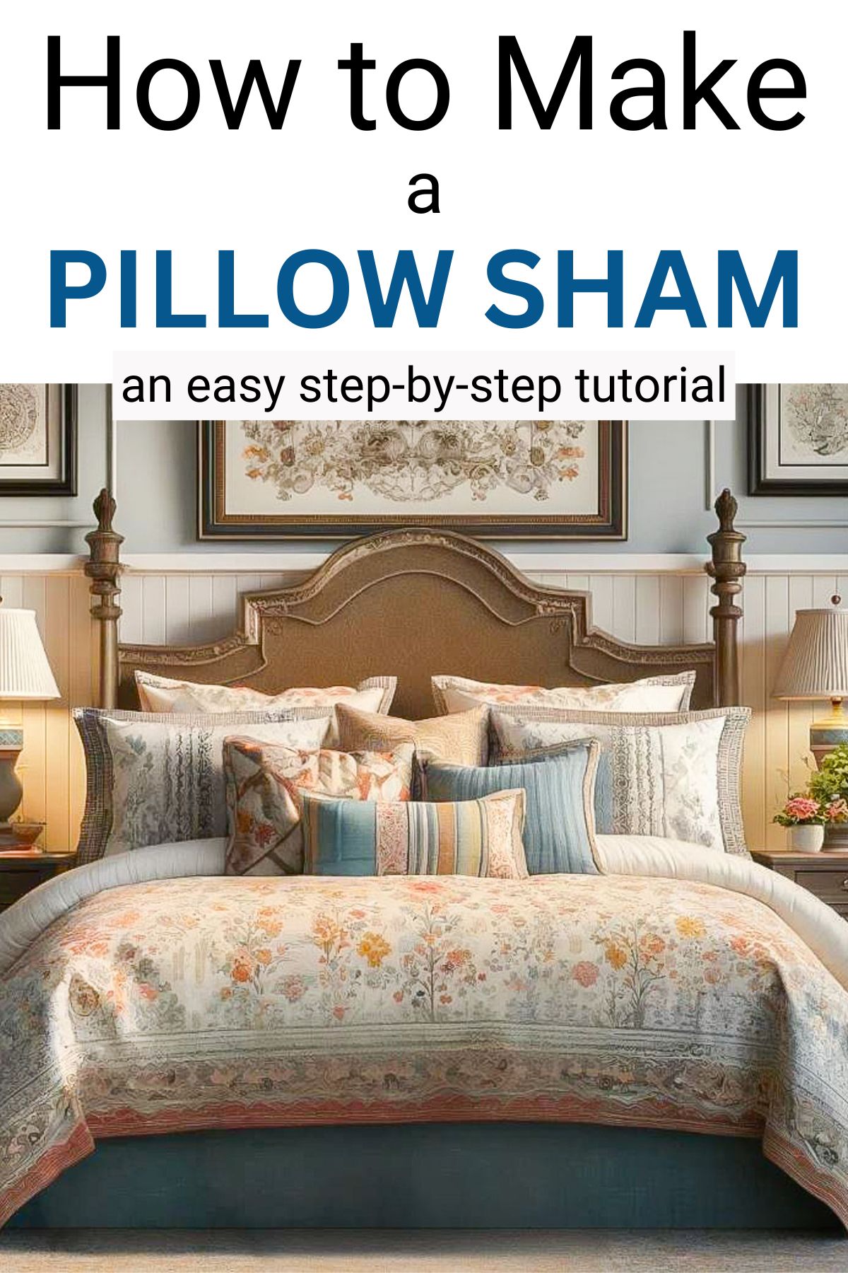 How to Make a Pillow Sham - Worthing Court | DIY Home Decor Made Easy