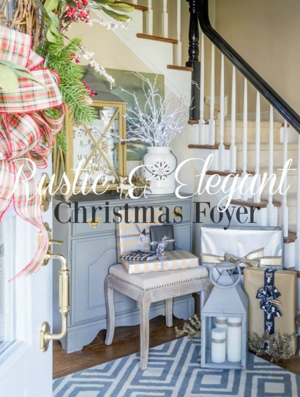 Rustic And Elegant Christmas Foyer - Worthing Court | DIY Home Decor ...