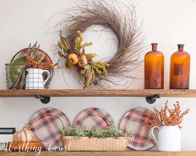 These Are My Most Favorite Fall Kitchen Shelves Ever! - Worthing Court ...