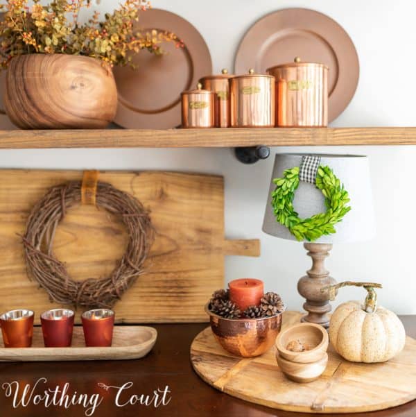 Decorating For Fall With Copper In My Breakfast Room | Worthing Court