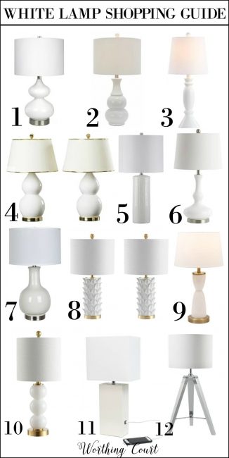 How To Choose The Best Size Table Top Lamps | Worthing Court