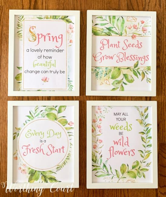 A Free Printable Set For Spring Decorating | Worthing Court